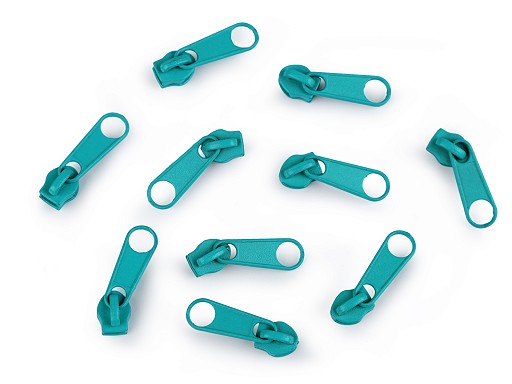 Zipper - Schieber - 3mm - türkis - zip-3mm - Schieber-Zipper für 3mm ...